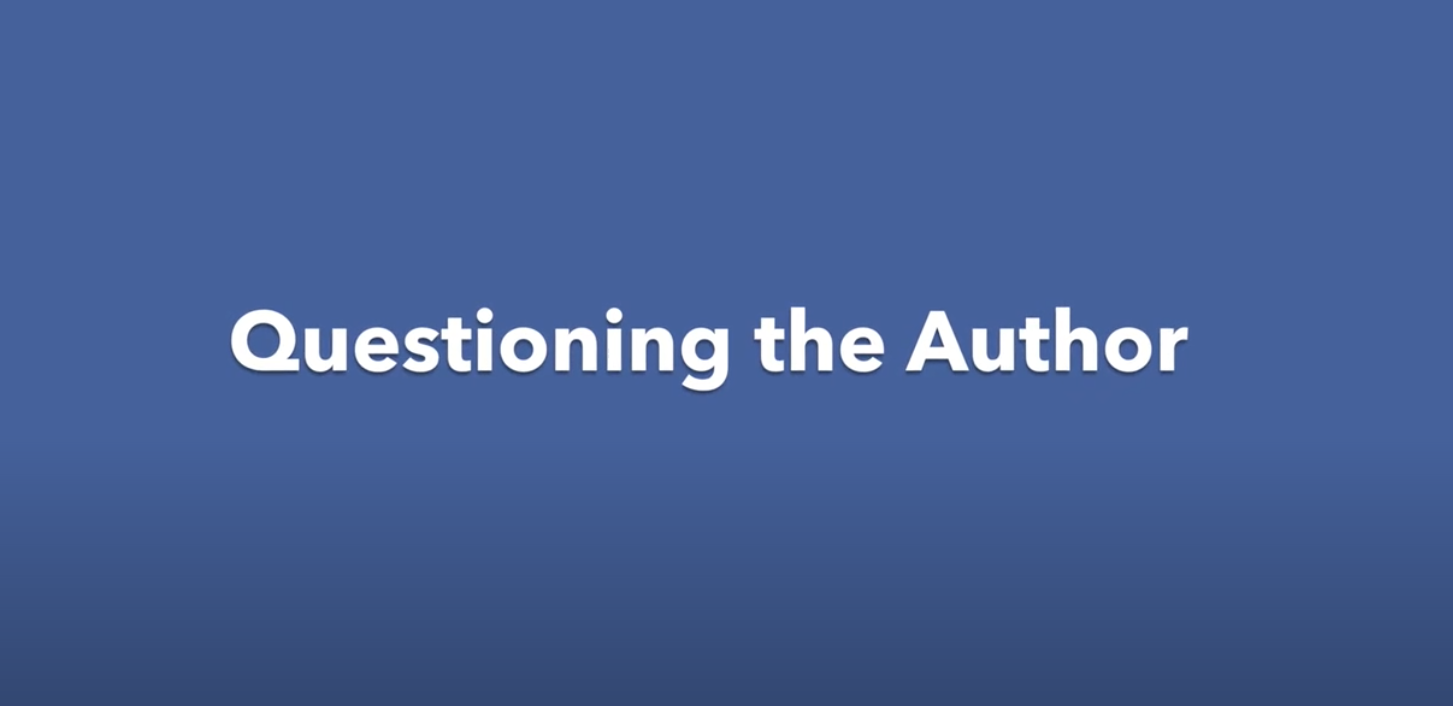 Questioning the Author - Literacy How