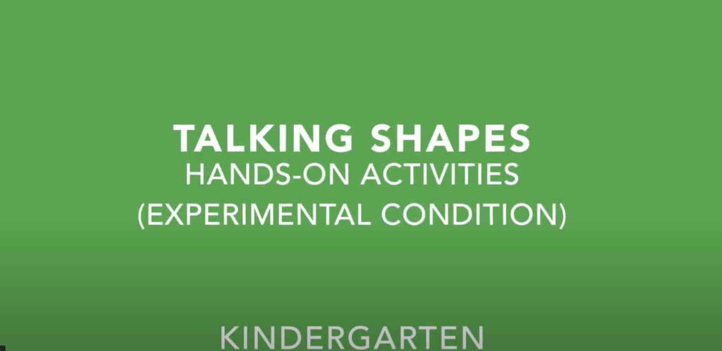 Talking Shapes Hands On K & Pre K - Literacy How